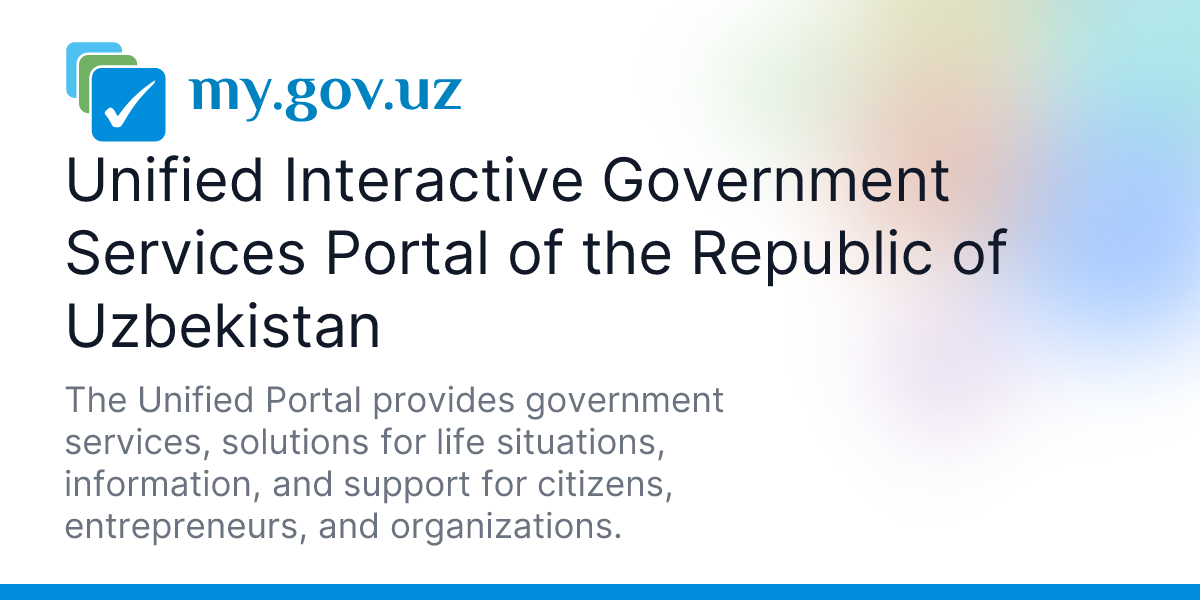 Unified Interactive Government Services Portal of the Republic of Uzbekistan