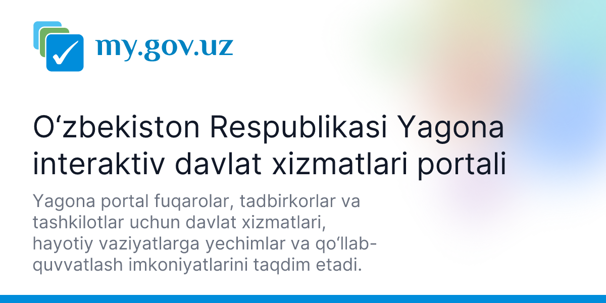 O‘zbekiston Respublikasi Yagona interaktiv davlat xizmatlari portali