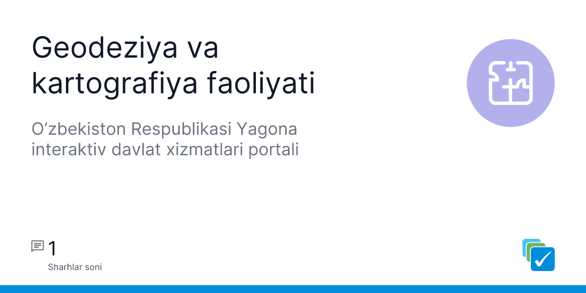 Geodeziya va kartografiya faoliyati