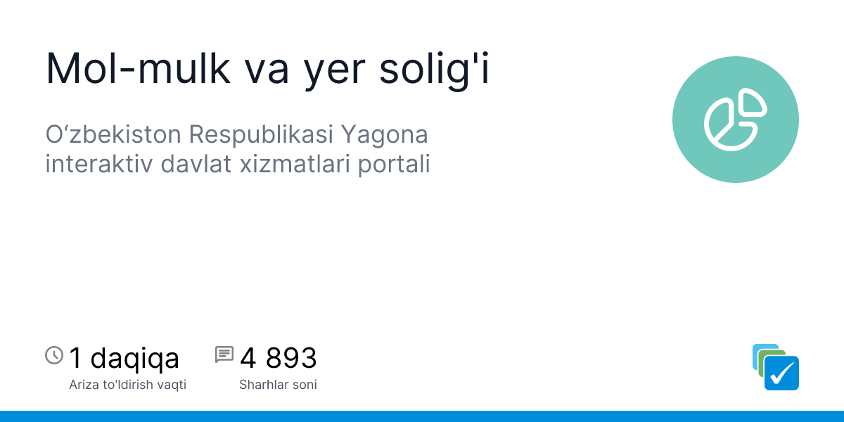 Mol-mulk va yer solig'i