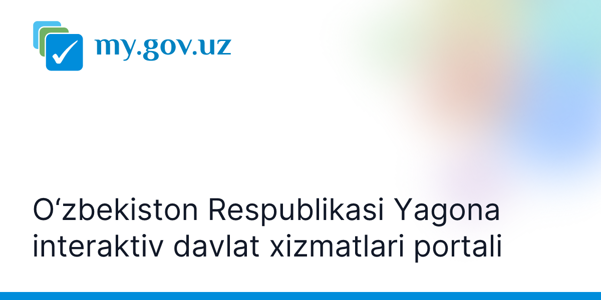O‘zbekiston Respublikasi Yagona interaktiv davlat xizmatlari portali