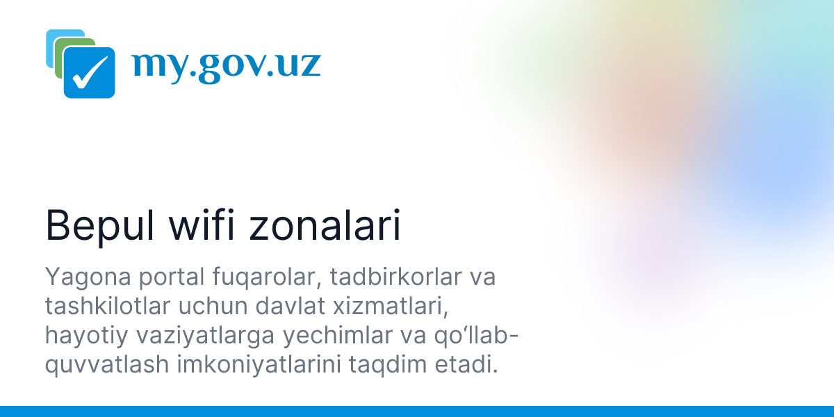 Bepul wifi zonalari